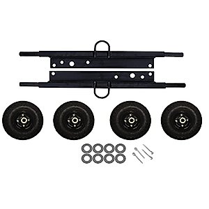 Custom Install Parts Fixed Axle Wagon Wheel Kit Compatible with Honda EU3000is Generator Includes All Terrain Never Flat Tires