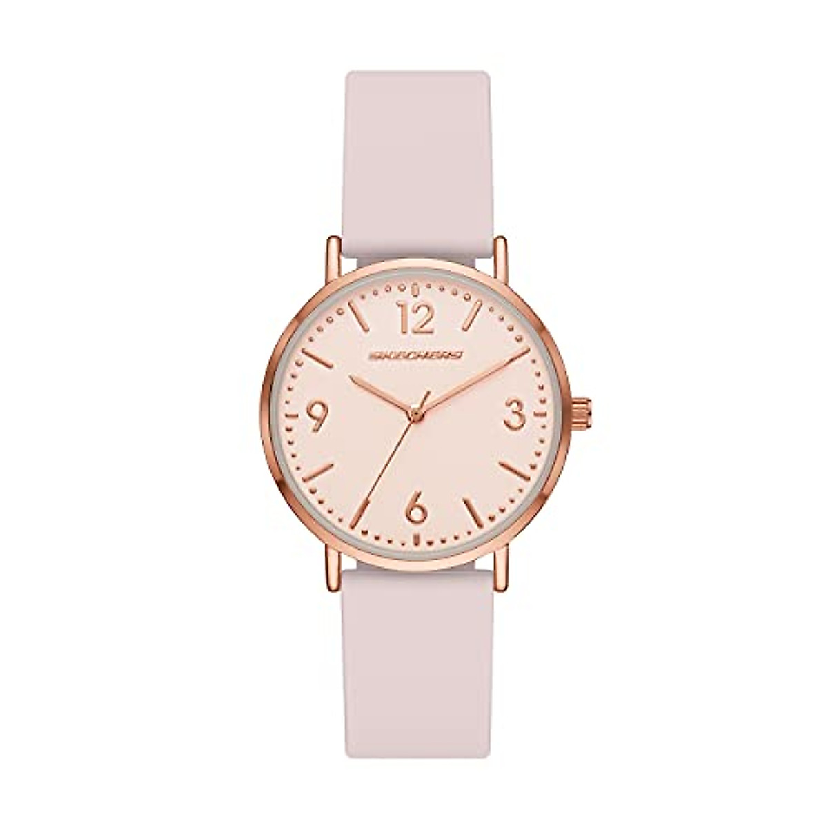 Skechers Women's Springdale Quartz Casual Silicone Sports Three-Hand Analog Watch, Color: Rose Gold (Model: SR6229)