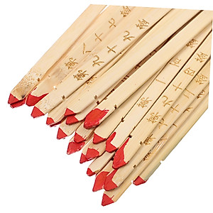 Gadpiparty 1 Set Chinese Fortune Sticks Kau Chim Sticks Chinese Fortune Telling Sticks with Bamboo Bucket and Book Buddhist Divination Props for Fortune Telling Games