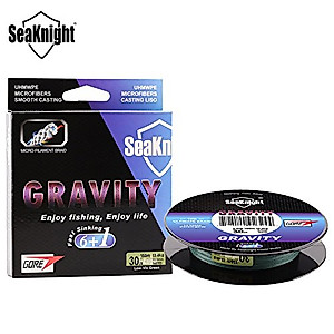 Ochoos Gravity 150M 20-40LB Braided Wire Fishing Line 6+1 Strands Green Fast Sinking Line - (Size: 1.0) - Fishing Line