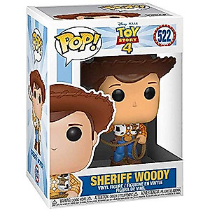 Disney Pixar: Toy Story 4 - Sheriff Woody Funko Pop! Vinyl Figure (Bundled with Compatible Box Protector Case), Multicolored, 3.75 inches