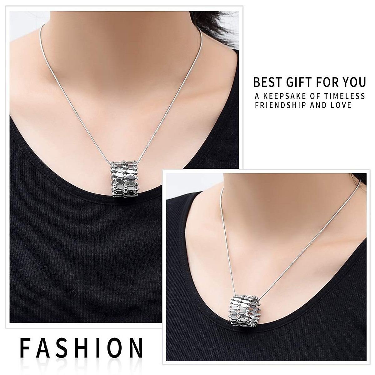 memorial jewelry Magic 3-in-1 Folding Retractable Ring Bracelet Stainless Steel Bracelet Telescopic Rings Bracelet