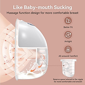 Hands Free Breast Pump, Wearable Breastfeeding Pump with Wireless Remote Controller, MomWills FSA HSA Eligible Portable Electric Ultra Light Breast Pumps with 2 Modes & 9 Levels, Low Noise, S28