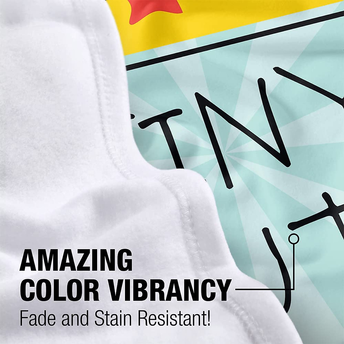 LOGOVISION Wonder Woman Lightweight Baby Blanket, 30"X40", Tiny But Mighty Unisex for Infants Girls & Boys