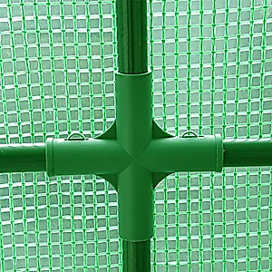 Sundale Outdoor Greenhouse Large Gardening Walk in Green House, with Waterproof PE Cover and Zipper Door, Plant Green House, 116.5" x 77.2" x 74.8"