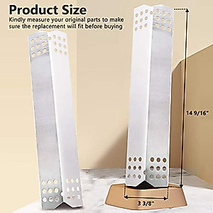 Criditpid Replacement Parts for Nexgrill 720-0882A 720-0896 720-0830H 720-0783E, Grill Master 720-0697 720-0737, Set of 5 Stainless Steel Flame Tamer Parts for Nexgrill 720-0882A 5 Burner Grill