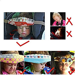 JZK 3 Soft Safety Baby car seat Head Support Strap Toddler Head Holder Belt Fastening Band, Stop Kids Necks Falling or Bobbing Forward When Sleep/nap
