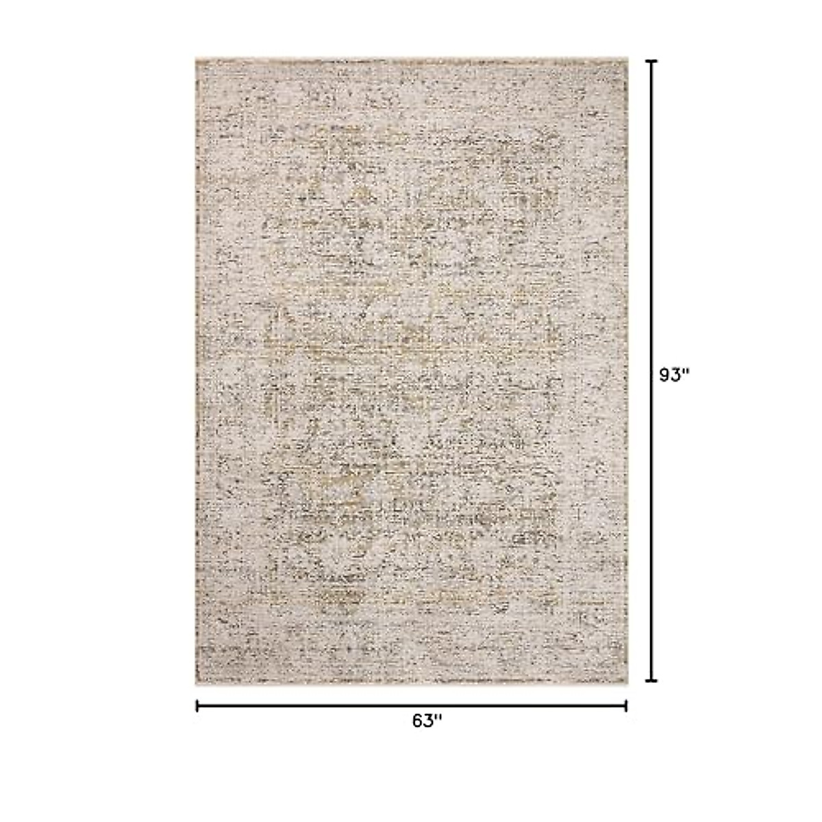 Loloi Amber Lewis Alie Collection ALE-05 Gold/Beige 5'-3'' x 7'-9'', .13'' Pile Height, Area Rug
