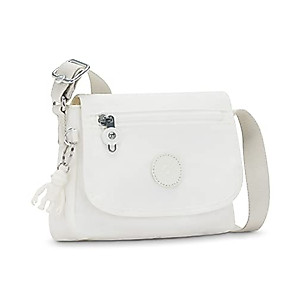 Kipling womens WomenÂ’s Sabian Bag, Lightweight Everyday Purse, Nylon Shoulder Crossbody Mini Bag, New Alabaster, 7.75 L x 5.75 H 3.25 D US