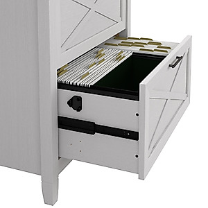 Bush Furniture Key West Lateral File Cabinet, Modern Farmhouse 2 Drawer File Cabinet for Home Office