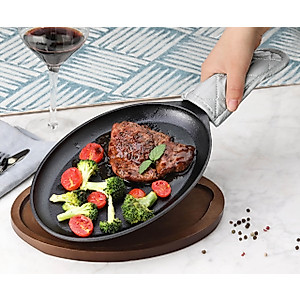 New Star Foodservice 32246 Silicone Pan Handle Sleeve Holder, Silver, Set of 6