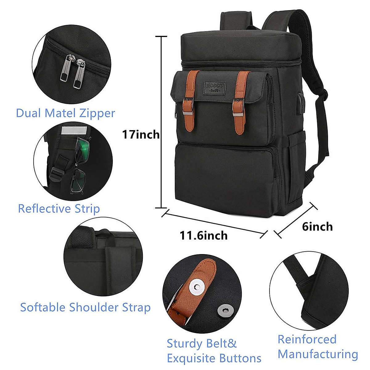 Vintage Backpack for Men Women Laptop Backpack Bookbags College Backpack