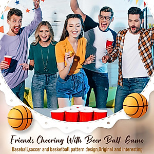 Leitee 36 Pcs Table Tennis Balls 40 mm Sport Theme Indoor Outdoor Games for Party Decoration Crafts (Basketball)