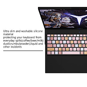 WYGCH Silicone Keyboard Cover for Lenovo Legion 5 Keyboard Cover/for Lenovo Legion 5 Series Legion 5 5i 5p 5pi 15.6" and 17.3 Inch Gaming Laptop/for Legion Keyboard Skin Protector-Pink Sweet Heart