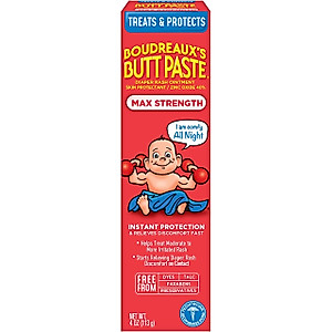 Boudreaux's Maximum Strength Butt Paste Ointment 4 oz (Pack of 6)