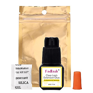 Lash Glue for Eyelash Extensions 5ml Clear Eyelash Glue 1S Drying Time 6 Weeks Retention Transparent Lash Extension Glue Extra Strong Eyelash Extension Glue Professional Use Only
