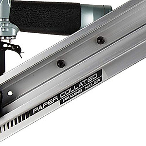 Metabo HPT Framing Nailer, Pneumatic, Accepts 30 Degree Paper Strip Collated Clipped Head Nails and 30 Degree Paper Strip Collated Offset Round Head Nails, 2-Inch to 3-1/4-Inch (NR83AA5)