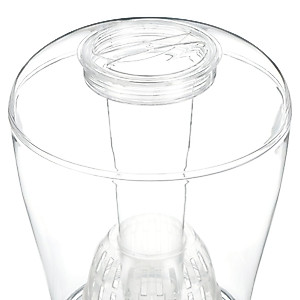 CreativeWare Beverage Dispenser With Ice Cylinder And Fruit Infuser, Clear