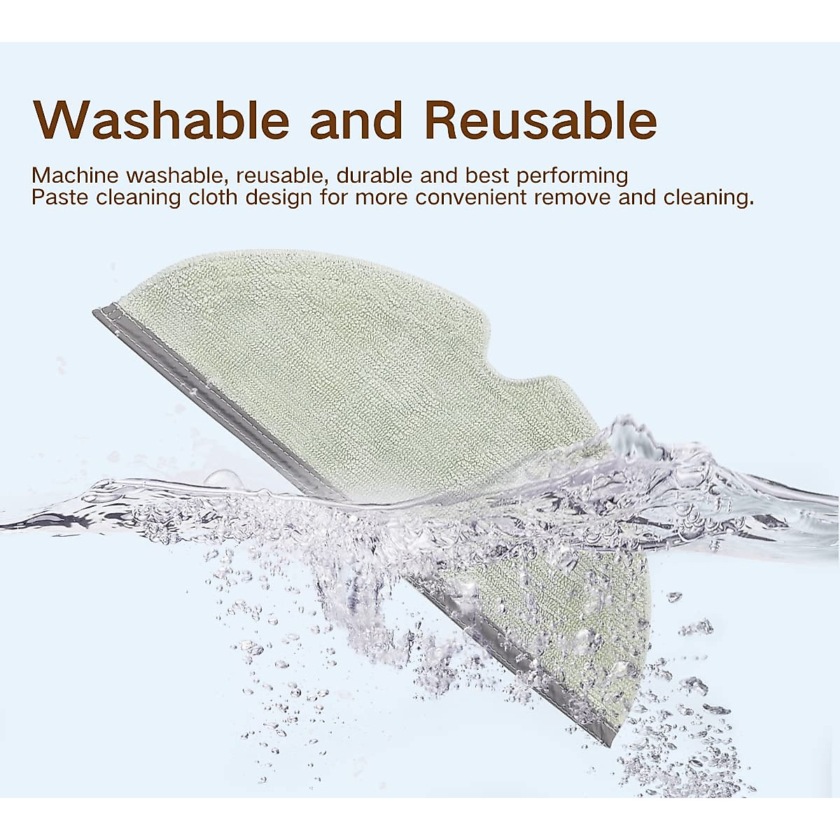 HomeTimes Vaccumm Mop Pads For Roborock Q7+/Q7 Max+/ S6MaxV/S6Pure/S5Max/S6/S5/E35/E25 Replacement Pad Cloth Set Expert Reusable Robot Cloth …