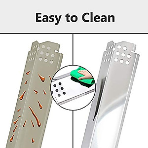 Adviace Replacement Parts for Nexgrill 720-0896B 720-0896C 720-0896E 720-0882A 720-0896 720-0925 Grills, 6 Pack Grill Burner Tubes & Flame Tamers Heat Shields Replacement