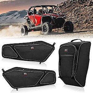 KEMIMOTO 2023 PRO XP Storage Bag Set 1680D Door Bags & Center Bag with Removable Knee Pad and PVC Wear Resistant Zippers UTV Tool Bags Compatible with Polaris RZR PRO XP 2020-2023