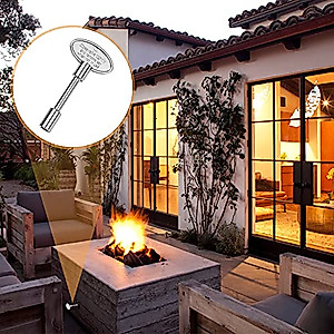 Skyflame Universal Gas Valve Key Fits 1/4" and 5/16" Gas Valve Stems, for Fire Pit and Fireplace, Polished Chrome - 3 Inches