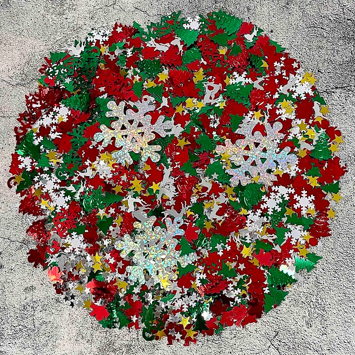 Metallic Foil Christmas Deer & Snowflake Confetti Scatters for Table Decorations - Merry Christmas Party Sets