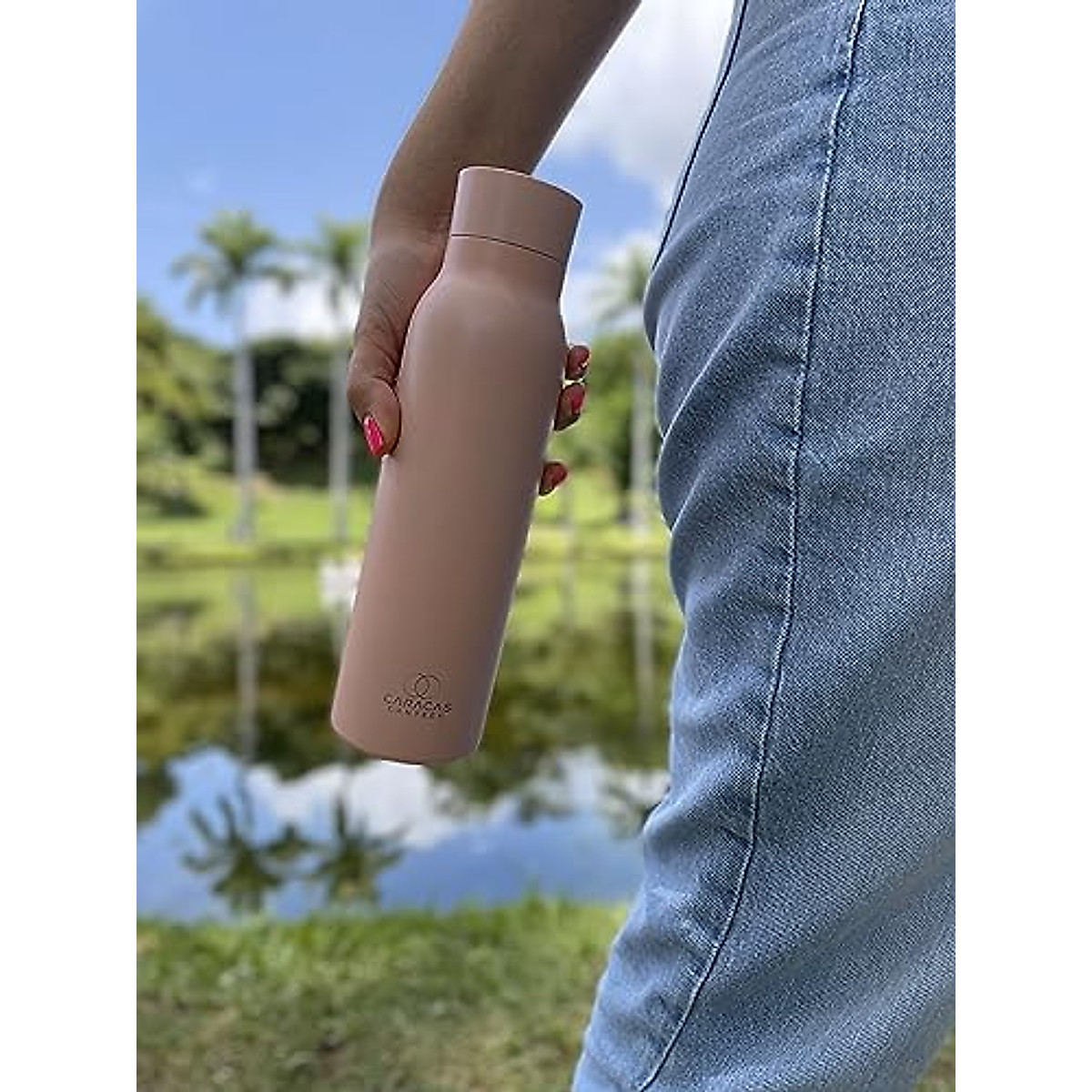 Caracas Canteen Modern SMART Sports Water Bottle, Stainless steel and BPA free flask, Reminds you to stay hydrated, Temperature display, Leak proof.…