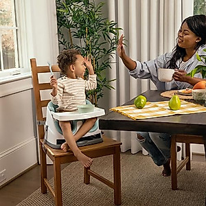 Ingenuity Baby Base 2-in-1 Booster Feeding and Floor Seat with Self-Storing Tray - Mist