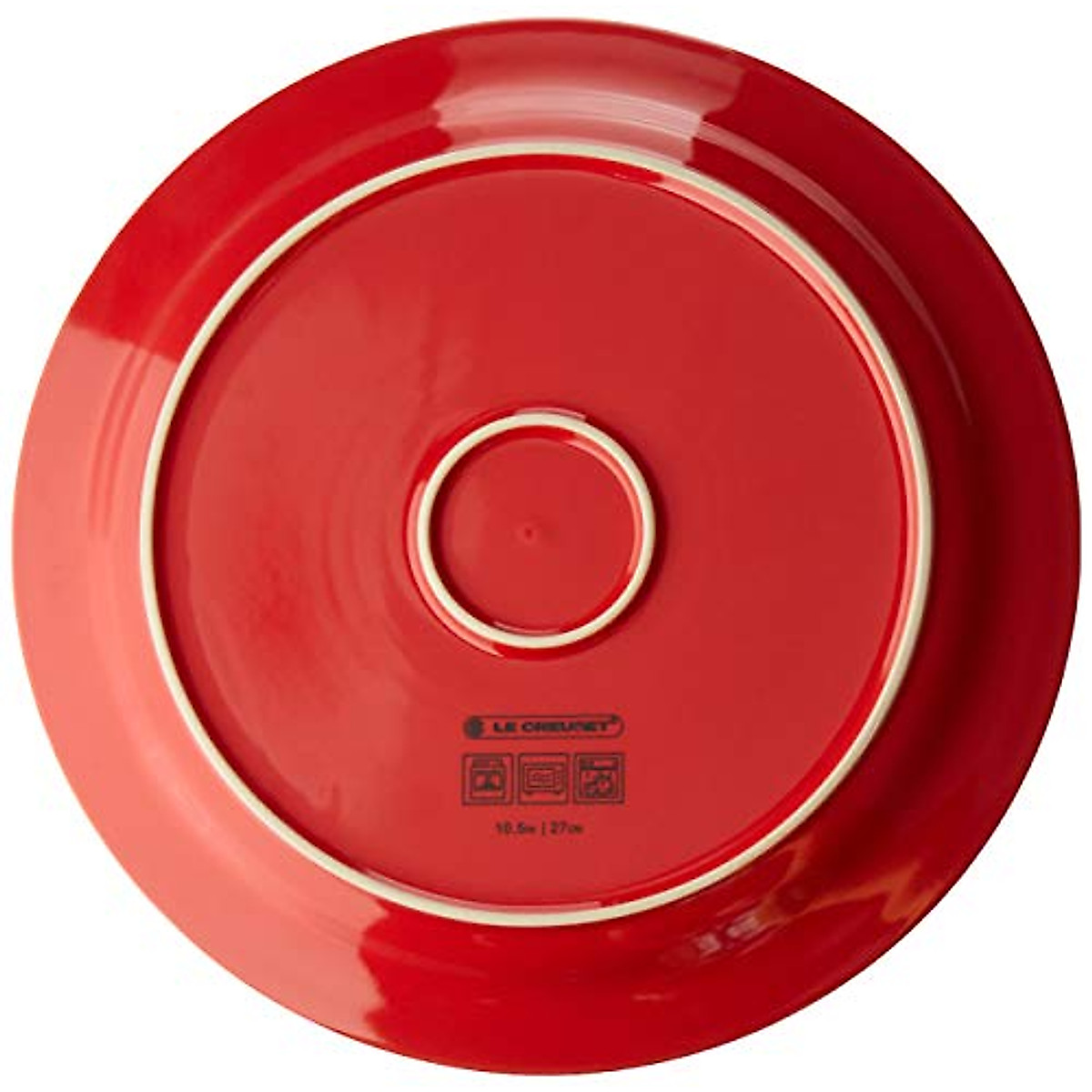 Le Creuset Stoneware Set of 4 Dinner Plates, 10.5" each, Cerise