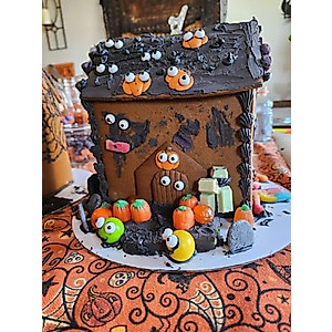 Weraru Big Candy Eyeballs Eye Ball Sweets Cake Cupcake Toppers Cookie Dessert Sprinkles Decorations for Birthday Party Supplies 4.2Ounce