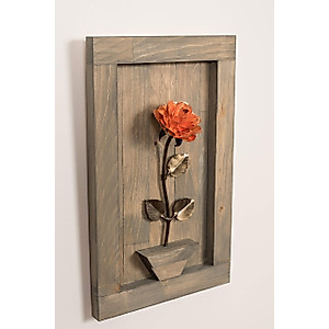 Personalized Gift - Framed Copper Rose for 7th Wedding Anniversary