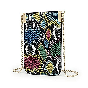 JOBEDE Snakeskin Crossbody Purses, Leather Small Shoulder Purse Cellphone Bag for Women Cell Phone Bags Wallet Purse