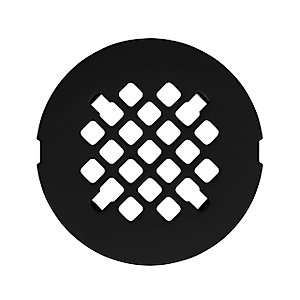 4 1/4” Snap-in Shower Drain Grate - Matte Black - Replacement Cover - VHI - Handyman Designed & Tested in America - Will Never Bend or Break