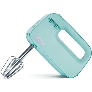 Dash SmartStore™ Compact Hand Mixer Electric for Whipping + Mixing Cookies, Brownies, Cakes, Dough, Batters, Meringues & More, 3 Speed, 150-Watt - Aqua
