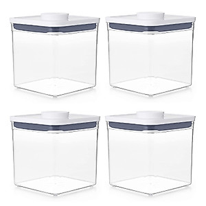 OXO-Good Grips POP Container 2.8-Quart Square Airtight Food Storage for Sugar and More (Set of 4)
