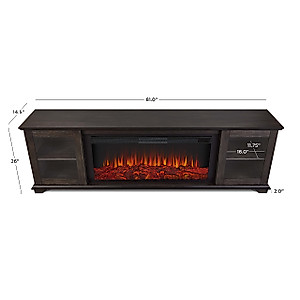 Benjamin Landscape Media Electric Fireplace in Weathered Wood by Real Flame
