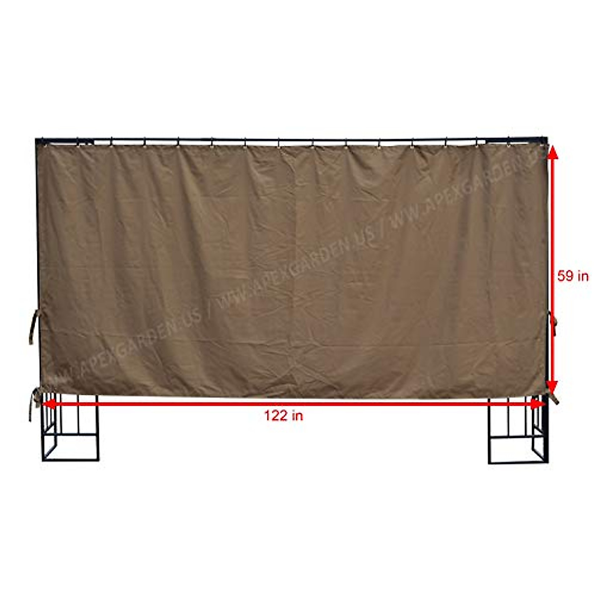 APEX GARDEN 10 ft Privacy Panel (Side Wall Panel Only) (Polyester, 122" (L) (2/3 Length))