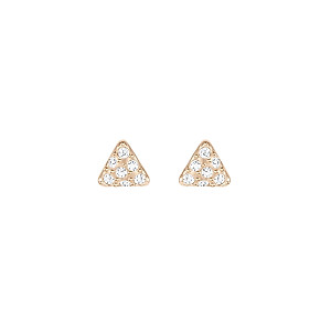 Swarovski Facet Swan Pierced Earrings Rose Gold-tone Plated 5358058