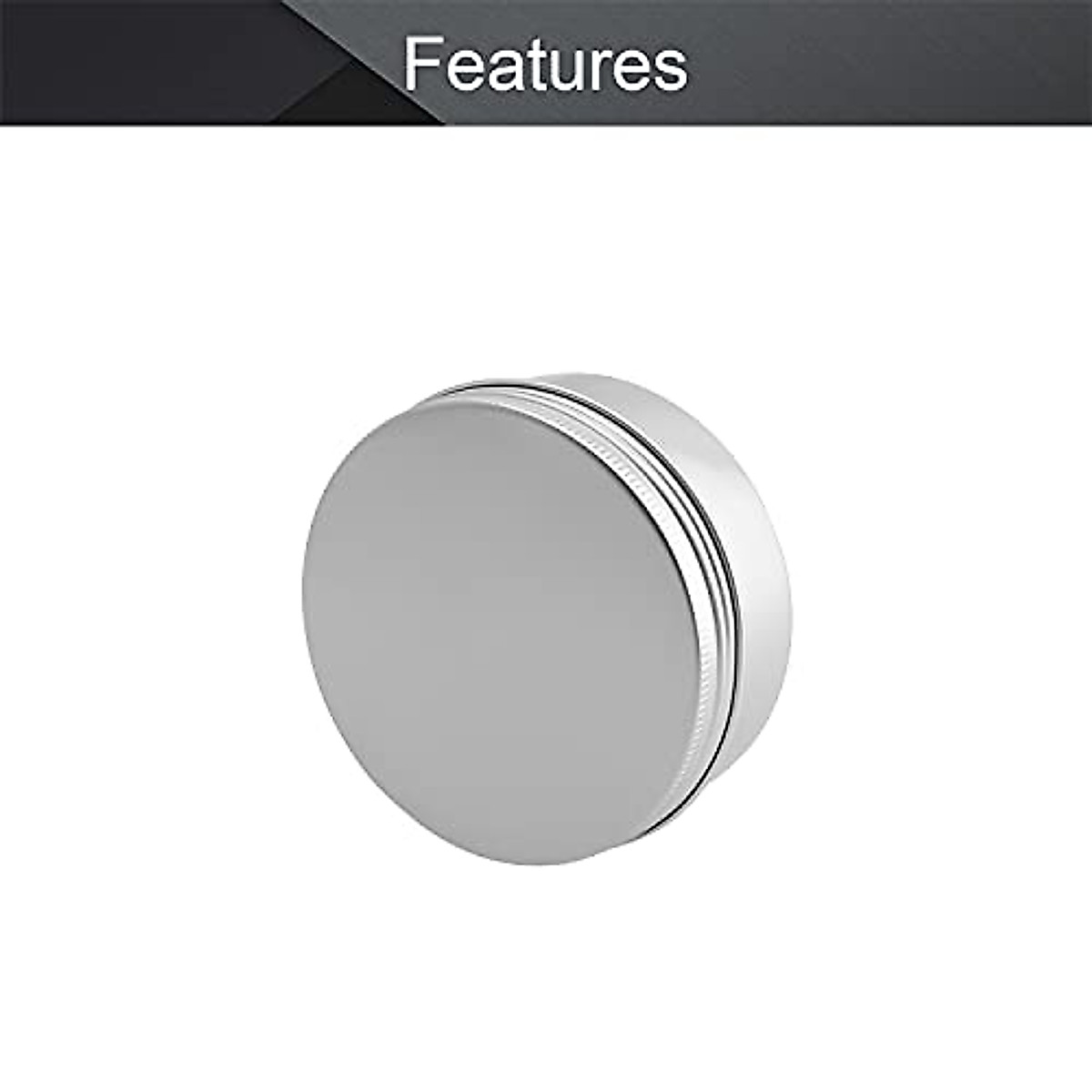 Othmro 3pcs 8.5oz Metal Round Tins Aluminum Tin Cans Containers with Screw Lid, 100 * 40mm(DxH) Silver tin cans for Salve, Spices, Lip Balm, Tea or Candies 250ml