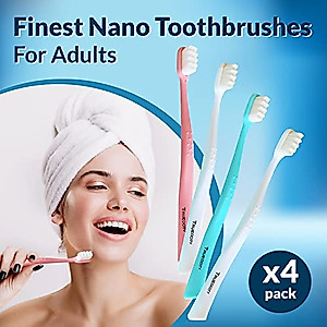 Extra Soft Toothbrushes For Adults - 20,000 Bristles, Super Nano Toothbrushes for Adults For Sensitive Gums, Toothbrush Soft Bristle Adult, Ultra Soft Bristle Toothbrush, Tooth brush, Soft Toothbrush