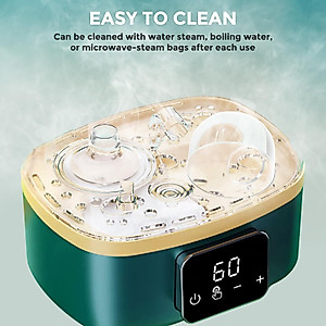 CreGear Wearable Breast Pump Milk Collector Cup Accessories 24mm Suitable for S9/S10/S12 Hands-Free Breast Pump Part Replacement, Include 24mm Flange, Duckbill Valve, Silicone Diaphragm and Linker