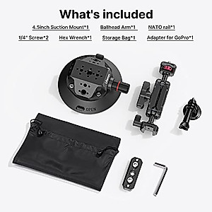 ULANZI SC-02 Suction Mount Magic Arm Bracket for DSLR Cameras for GoPro Action Camera Video Shooting