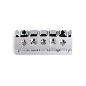 Bogart Guitar String Locking Nut for Floyd Rose Style Adjustable Height Locking Guitar Tremolo Bridge with Mounting Screw Shims and Wrench Chrome.