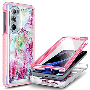 NZND Compatible with Motorola Edge Plus (2022) Case 5G 6.7" /Edge Plus 5G UW (2022) with [Built-in Screen Protector], Full-Body Protective Shockproof Rugged Bumper Cover Durable Case (Fantasy)