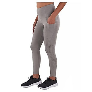 Members Mark Ladies Everyday Perforated Legging (as1, Alpha, m, Regular, Regular, Medium Grey Heather, Regular)