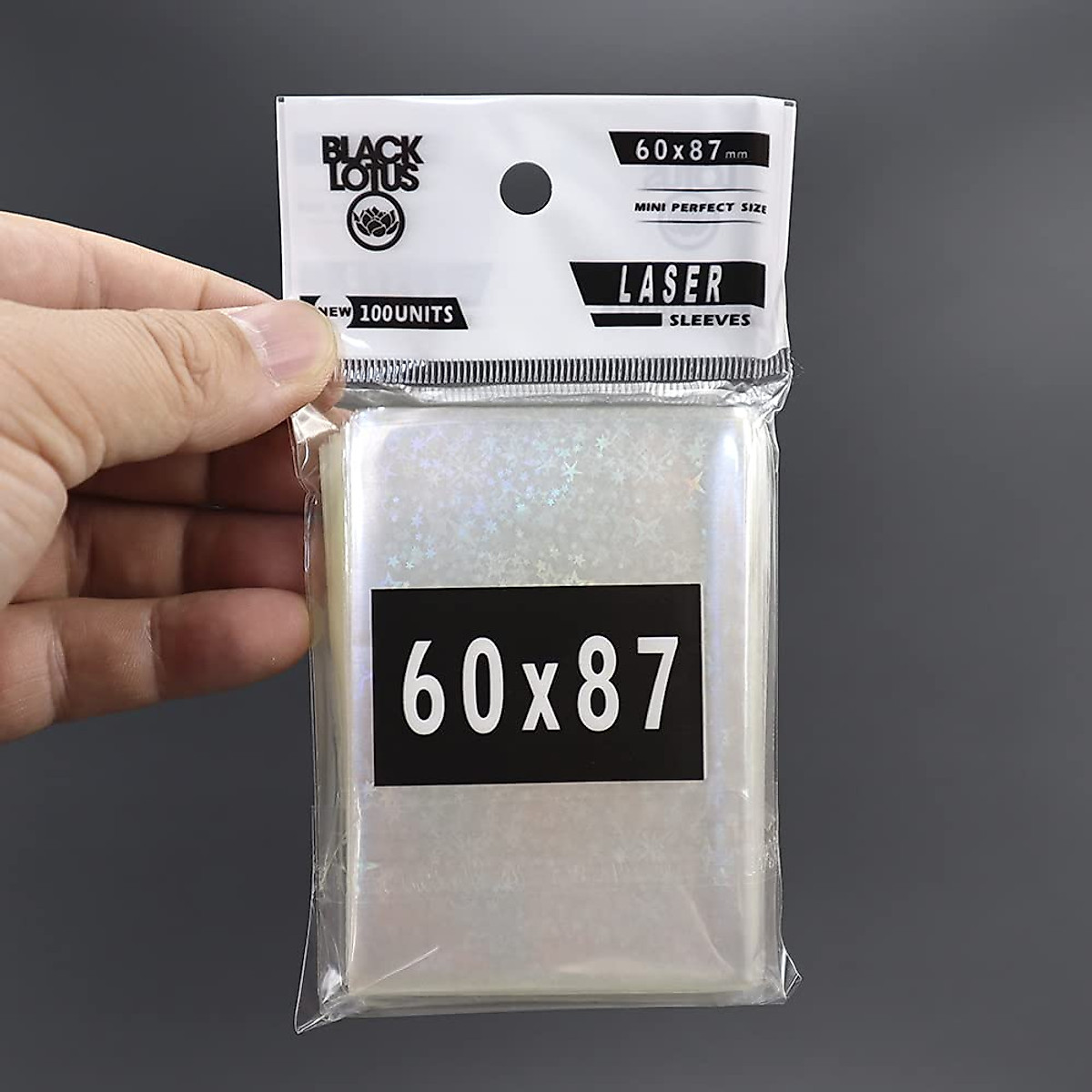 Black Lotus 100pcsLot Little Star Laser Flashing Card Sleeves Trading Cards Shield Magic Card Protector Holographic Foil Protective Cover 61x88mm