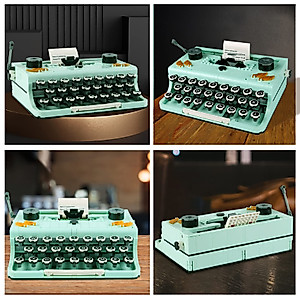 DHODNQP 820PCS Ideas Retro Typewriter Building Blocks Toys Model,Classic Printer Models Building Set,Best Nostalgic Gift for 6+ Year Old Kids or Adults (820pcs) (A)