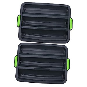 SOLUSTRE 2pcs Bread Mold French Bread Loaf Silicone Bakeware Nonstick Bakeware Silicone Baguettes Toast Baking Pans Oven Bread Bakeware Non-stick French Bread Mold 3 Wave Bread Mold Cake