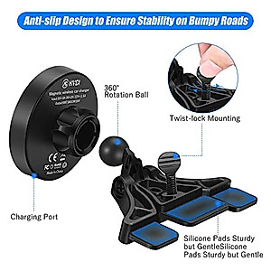 Piosoo 15W Magnetic Wireless Car Charger CD Slot Mount for iPhone 13/13 Pro/13 Pro Max/13 mini/12/12 Pro/12 Pro Max,Powerful Suction Auto-Alignment Mag-Safe Car Mount, Compatible with Mag-Safe Cases